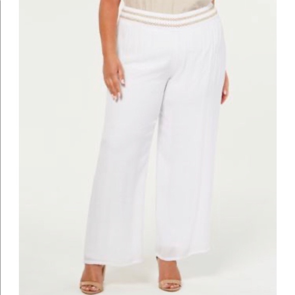 JM Collection | Pants & Jumpsuits | Jm Collection Pants X Plus White ...